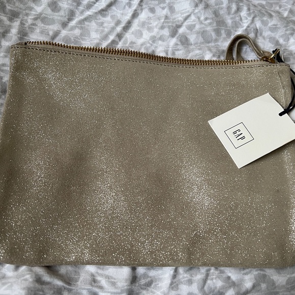 GAP | Bags | Silver Suede Bag Clutch Purse Gap Nwt | Poshmark